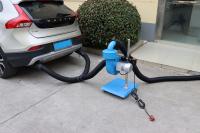 China Dual Exhaust Gasoline Vehicle Exhaust Extraction 76mm Mobile System Industrial Exhaust Fan for sale