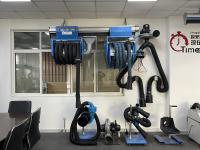 China 800 - 2000m3 Per Hour  Hose Spring Reel Universal Dust Exhaust System Aluminum Rail for sale