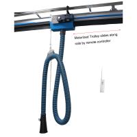 China Fire Station Sliding Rail Trolley Smoke Hose  Overhead Fume Removal Rail Trolley for sale