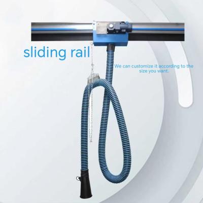 China Auto Sliding Rail Trolley 130mm 150mm Exhaust Smoke Extraction Industrial Rail Trolley for sale