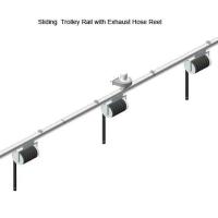 China Semi Auto Portable Rail Trolley Retractable Rail Mounted Trolley For Vehicle Fume Extraction for sale