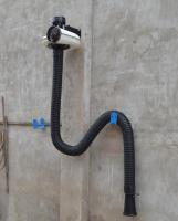 China Mini Single Exhaust Extractor Wall Mounted Vehicle Fume Removal System For Garages for sale