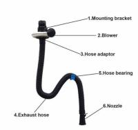 China Simple Wall-Mounted 550W High-Temperature Single Hose Resistant Exhaust Extractor Vehicle Fume Removal System for sale