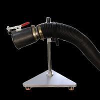 China Mobile Exhaust Hose Support Stand Adjustable Cart For Vehicle Repair Workshops 100mm for sale