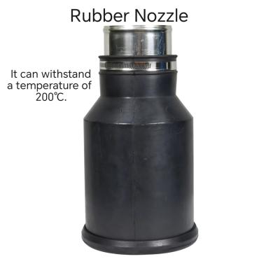 China Stepped Rubber Exhaust Nozzle SS Interface Variable Exhaust Nozzle 100MM 150MM for sale