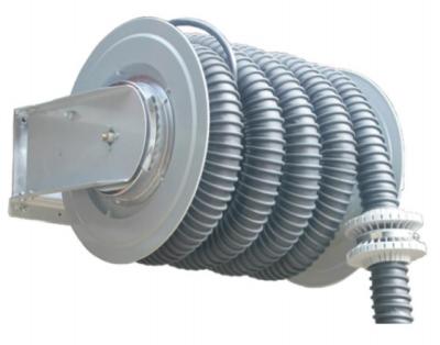 China  Auto Semi Auto Aluminum Exhaust Hose Reel High Efficiency Vehicle Fume Extraction System for sale