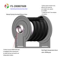 China Heavy Duty CE Certified 76mm x 8m Semi Auto Aluminum Exhaust Hose Reel System for sale