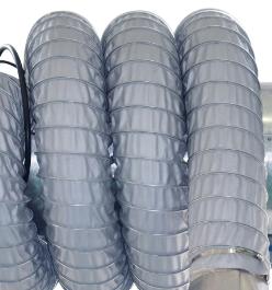 China 600 Deg Fabric Exhaust Hose Black Grey Workshops Vehicle Exhaust Hose for sale
