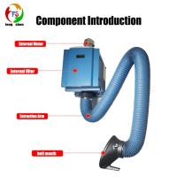 China Wall-Mounted Welding Fume Extractor with Activated Carbon Filter and Wireless Remote Control for Small Welding Stations for sale