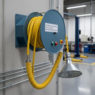 China EV Hybrid Battery Service Spring Hose Reel 76mm Fume Extraction System Workshop Safety Equipment for sale