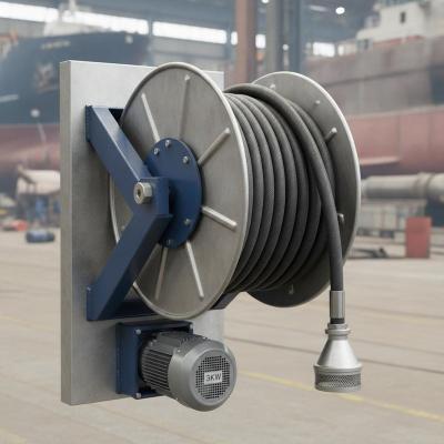 China 152mm Spring Hose Reel 10m Exhaust Extraction System 3KW for Shipyard Marine Grade Anti-Corrosion Environment for sale