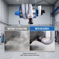 China Semi-Automatic Hydraulic Electric Exhaust Hose Reel with High-Temperature Resistant Hose and Durable Industrial Build for sale