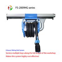 China Semi Automatic Manual Spring Exhaust Spring Hose Reel Retractable High Temp Hose for sale