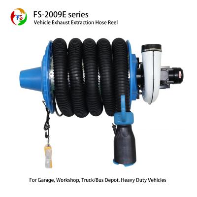 China Electric Exhaust Hose Reel High Temperature Retractable Vehicle Fume Extraction System for sale