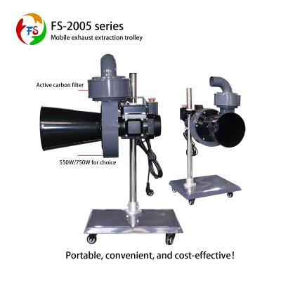 China Trolley Gasoline Vehicle Exhaust Extraction WIth Filter Mobile Smoke Fume Removal System for sale