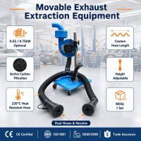 China Trolley Gasoline Vehicle Exhaust Extraction WIth Filter Mobile Smoke Fume Removal System for sale