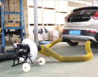 China Heavy Duty Portable Exhaust Extractor with Detachable Fan  Y Hose Valve for Garages for sale