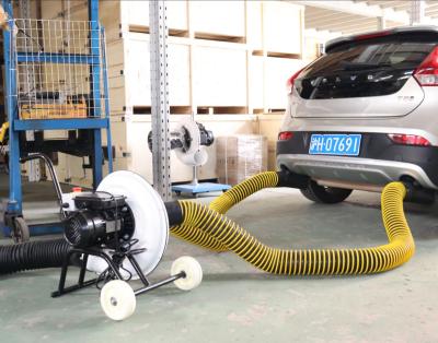 China Heavy Duty Portable Exhaust Extractor with Detachable Fan  Y Hose Valve for Garages for sale