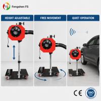 China Mobile Exhaust Fan Octagonal Housing Caster Stand Red Fume Removal Workshop for sale