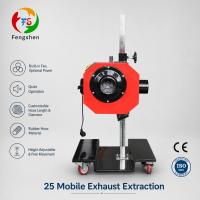 China Mobile Exhaust Fan Octagonal Housing Caster Stand Red Fume Removal Workshop for sale