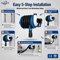China Exhaust Hose Reel Made In Italy Flat Nozzle Ergonomic Handle Wall Bracket for sale