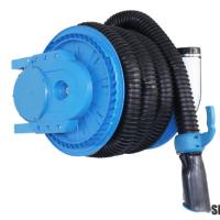 China Exhaust Hose Reel Made In Italy Flat Nozzle Ergonomic Handle Wall Bracket for sale
