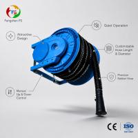 China Manual Hose Reel Tapered Nozzle 220C Heat Resistance Steel Bracket Workshop for sale