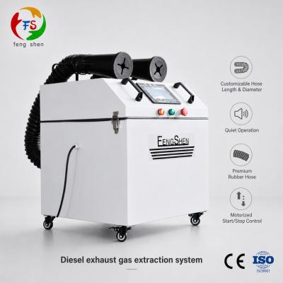 China Digital Dual Arm Fume Extractor Temperature Control LCD Screen Workshop for sale