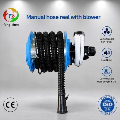China Fiberglass Exhaust Hose Reel Customizable Fan Power Ducting For Auto Workshop for sale