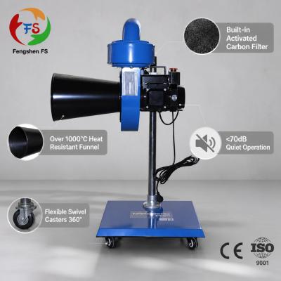 China Activated Carbon Mobile Cart Height Adjustable Exhaust Extraction 200C Workshop for sale