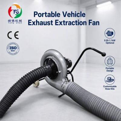 China High-Temperature Resistant Portable Exhaust Extractor Centrifugal fan for Vehicle Service Centers for sale
