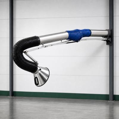 China Flexible Smoke Extraction Arm Wall Ceiling Mounted 360 Rotatable Welding Fume Suction Arm with Suction Hood Industrial Workshop for sale