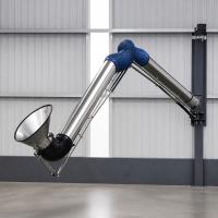 China Flexible Smoke Extraction Arm Wall Ceiling Mounted 360 Rotatable Welding Fume Suction Arm with Suction Hood Industrial Workshop for sale
