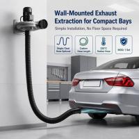 China 76mm 102mm Double Exhaust Extractor Vehicle Fume Exhaust Extraction System for sale