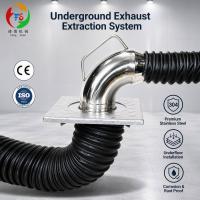 China Under On-floor System Simple Exhaust Extractor With 220°C Rubber Hose For Auto Repair Workshops for sale