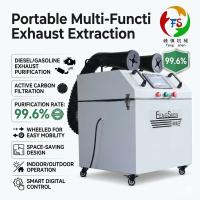 China Portable Exhaust Extractor with 99.6% Filtration Efficiency and 1650 CFM for Vehicle Exhaust Purification for sale