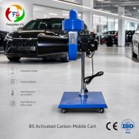 China Mobile Fume Extraction Cart Cone Nozzle Filter Inside Wheeled Base Garage for sale