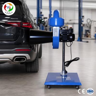 China Dual-Hose Portable Exhaust Extractor with Multi-stage Filtration and Sturdy Trolley for Gasoline Vehicle Exhaust Extraction for sale