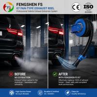 China Steel Plate Exhaust Hose Reel Quick Release Clamp Ring Wide Nozzle Workshop for sale