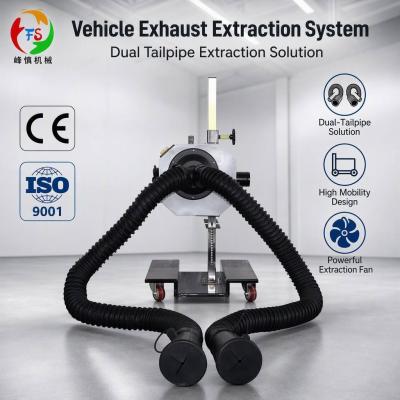 China Industrial Portable Gasoline Vehicle Exhaust Extraction Mobile Fume Removal Exhaust 550W Fan for sale