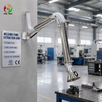 China 304 Stainless Steel Welding Fume Extraction Arm External Frame 2 Section Rigid Pipe 150mm 2.5m Suction Hood OEM for sale