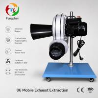 China 06 Mobile Exhaust Blower 0.75kW 1.1kW Free Movement Blue Base Casters Workshop for sale