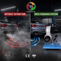 China 06 Mobile Exhaust Blower 0.75kW 1.1kW Free Movement Blue Base Casters Workshop for sale