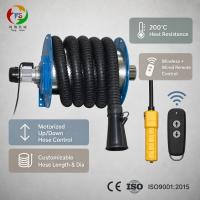 China Geared Motor Hose Reel Dual Wired Wireless Control 200C Stainless Drum Flange for sale