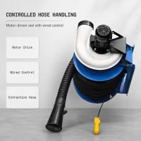 China Vehicle Exhaust Extraction Hose Reel with Hose Reel Fan Option, Multiple Diameters, and Ceiling or Wall Installation for sale