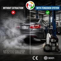 China Dual Inlet Exhaust Extractor Air Damper Two Intake Modes Twin Pipes Trolley for sale