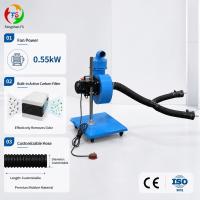 China Twin Nozzle Exhaust Extractor Y Splitter Active Carbon Filter Foot Pedal for sale