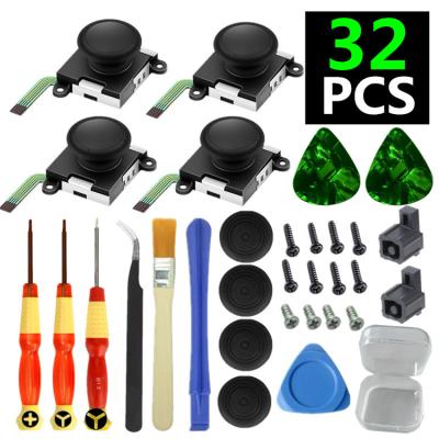 China 34 in 1 Replacement Thumb Stick Repair Kit for Nintendo Switch 3D Joystick Analog Sticks NS Lite Controller for sale
