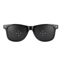 China Anti Myopia Astigmatism Pinhole Glasses 25g Black PVC Eyesight Improvement for Men Women for sale