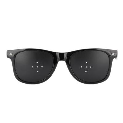 China Anti Myopia Astigmatism Pinhole Glasses 25g Black PVC Eyesight Improvement for Men Women for sale